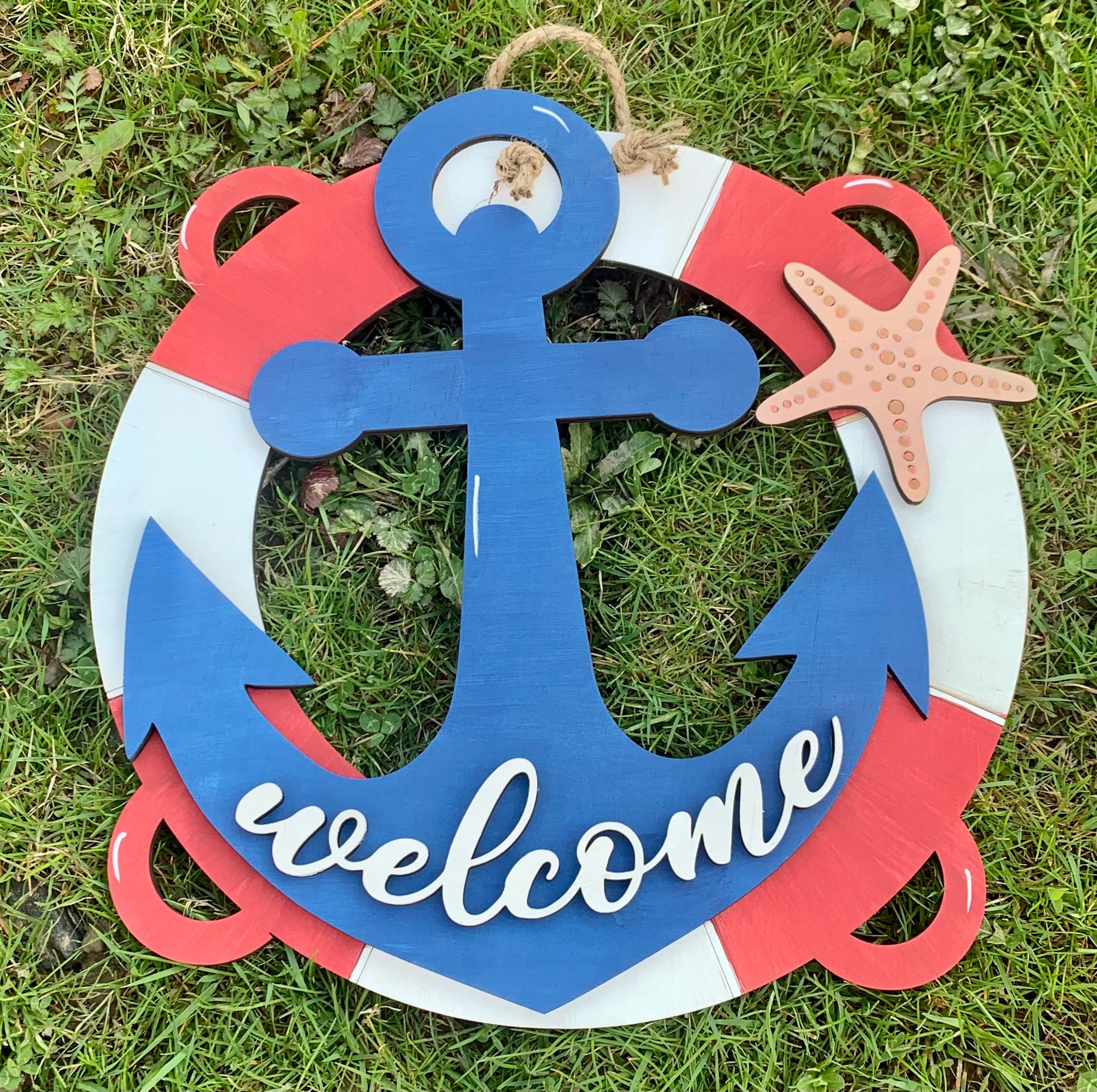 Welcome Anchor SIGN BLANK | Deer Path Designs