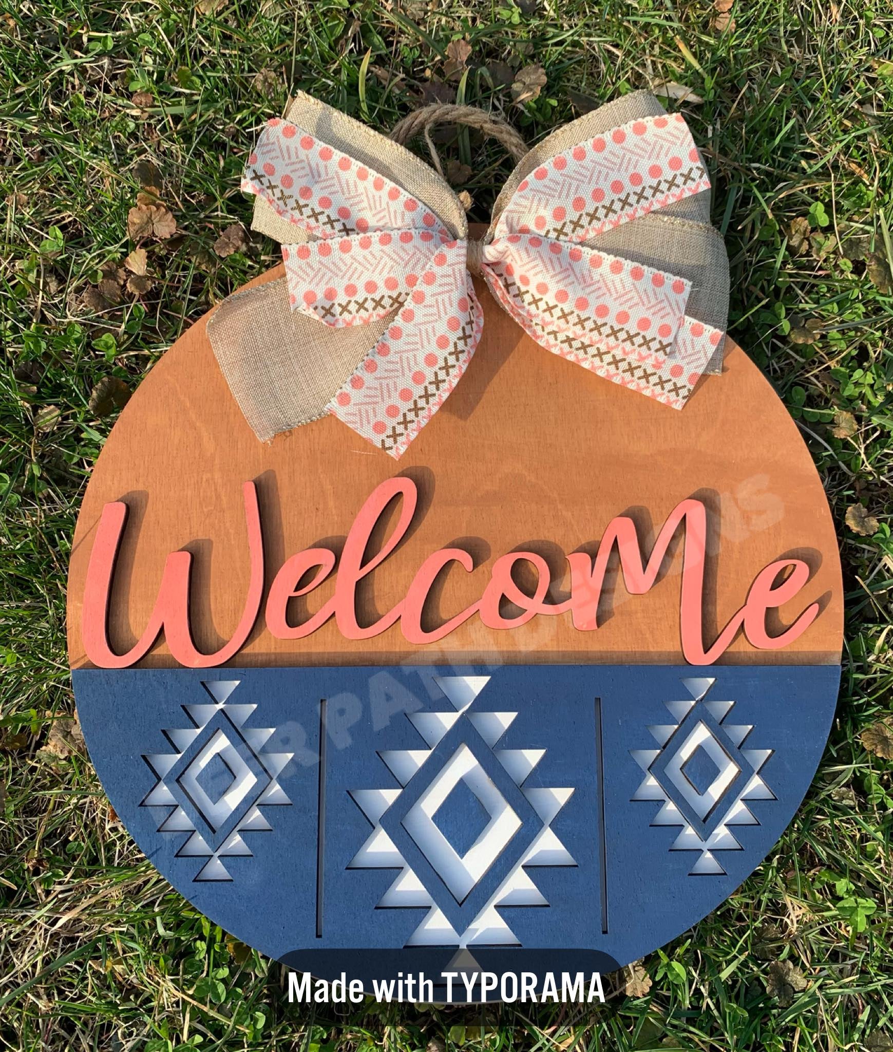 Welcome Aztec Sign BLANK | Deer Path Designs