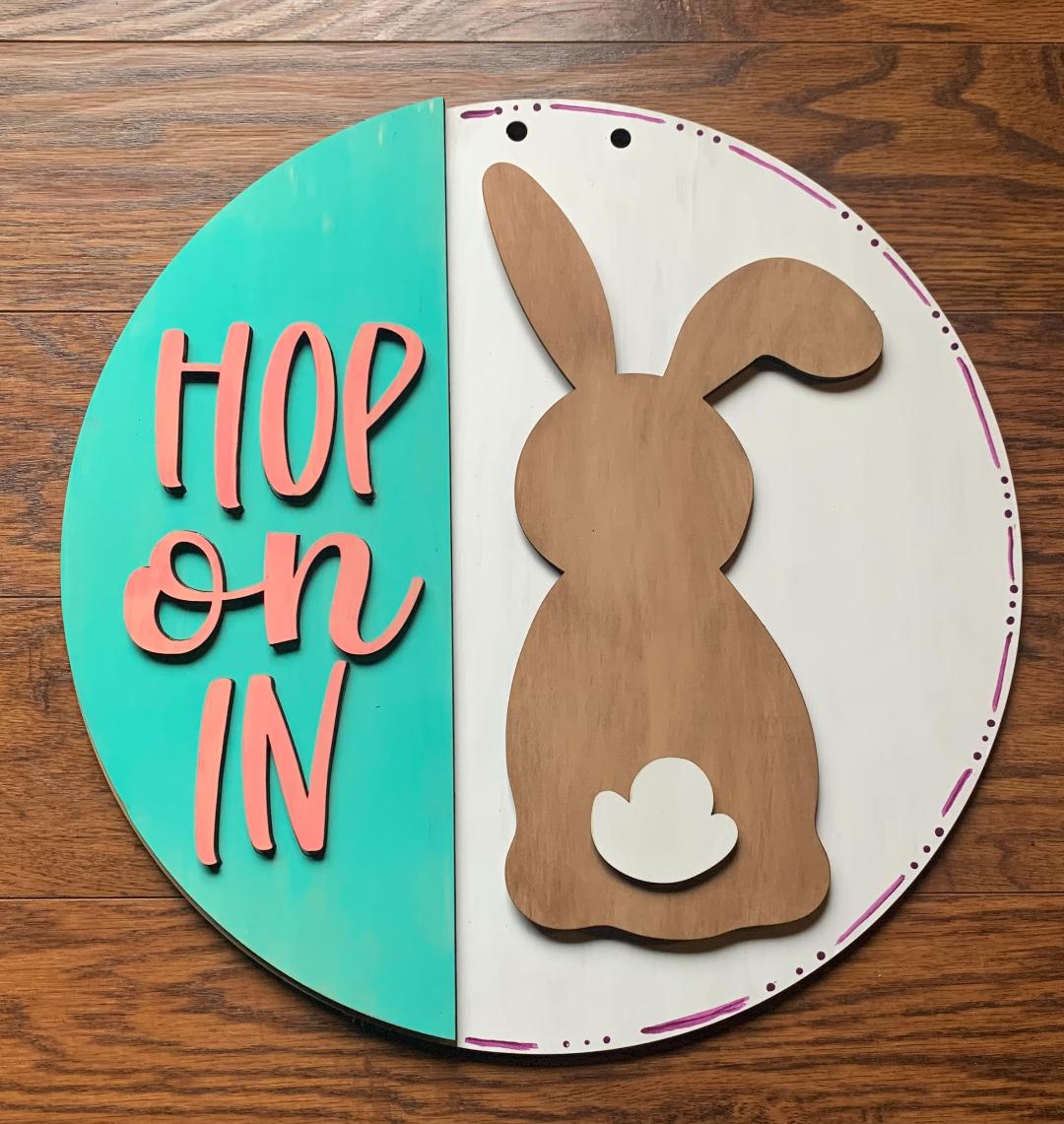Hop on In Sign BLANK | Deer Path Designs