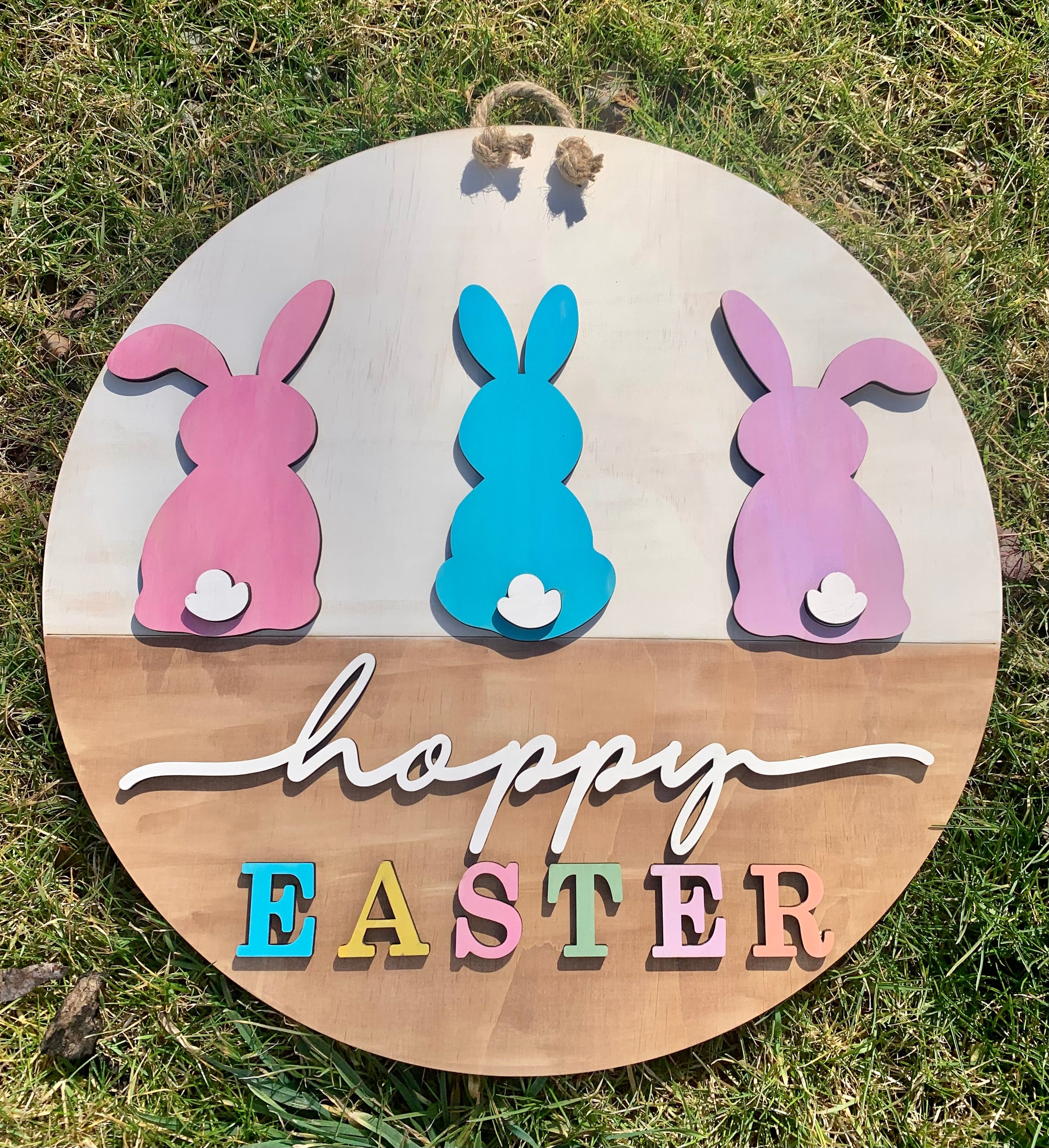 Hoppy Easter Sign BLANK | Deer Path Designs