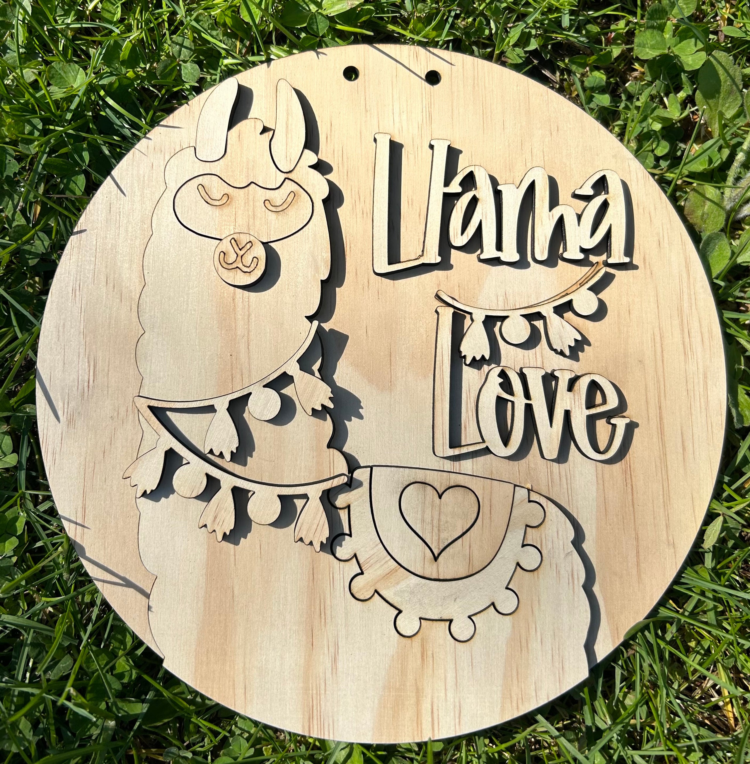 Kids Llama Sign Blank | Deer Path Designs