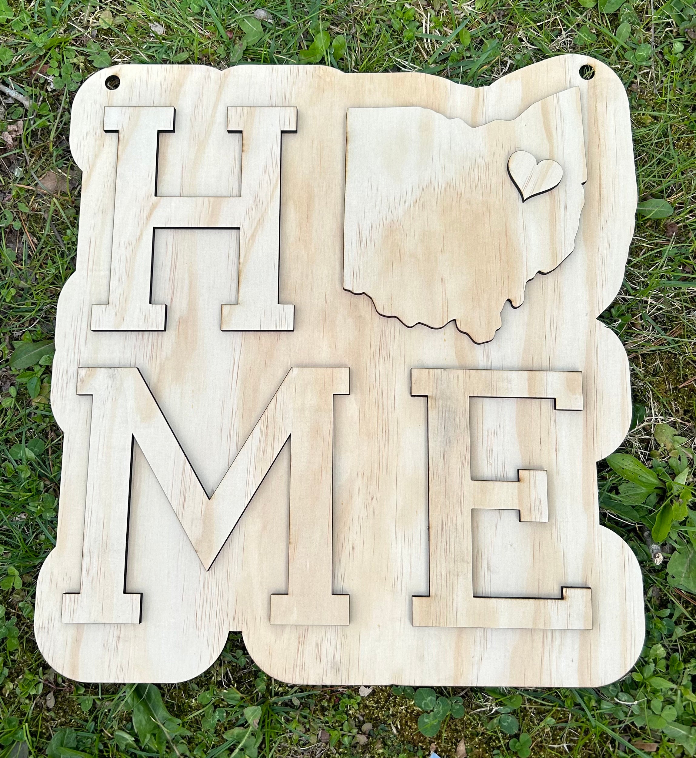 HOME State SIGN BLANK | Deer Path Designs