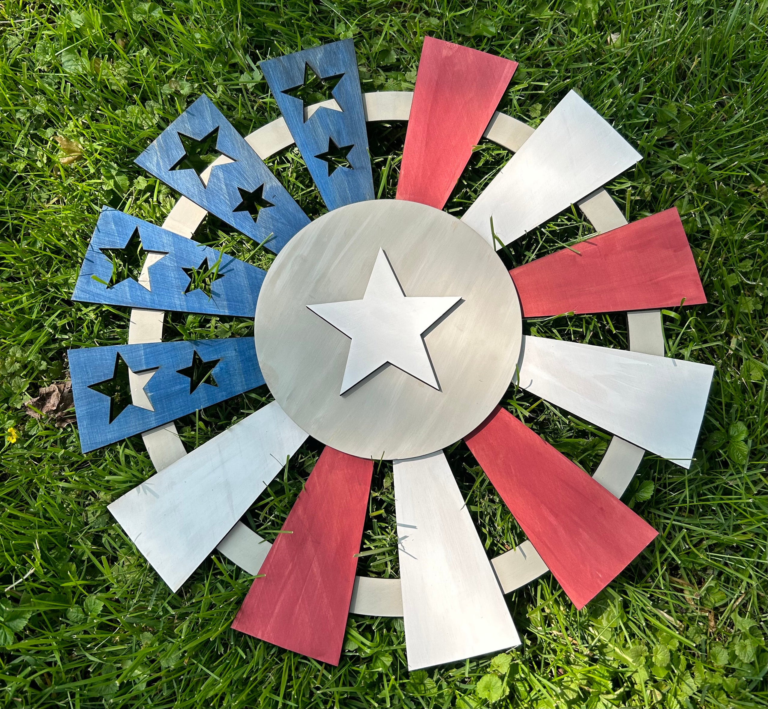 Patriotic Windmill SIGN BLANK | Deer Path Designs